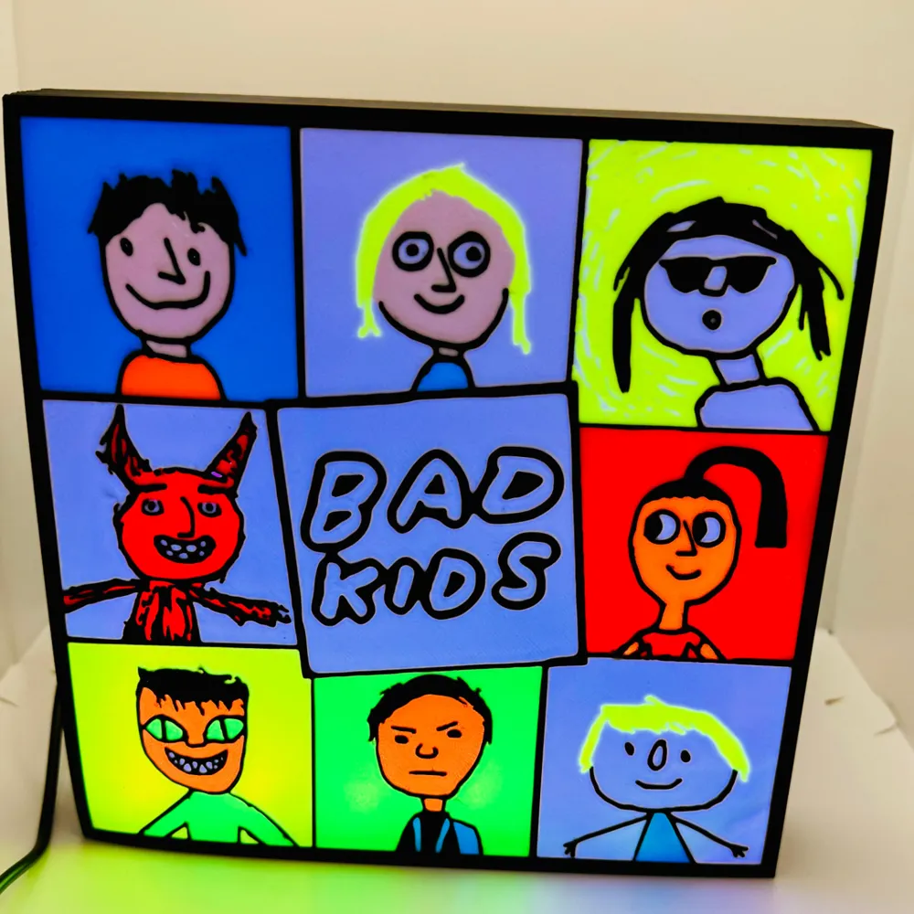 Badkids Art Lightbox by Yasoos - MakerWorld
