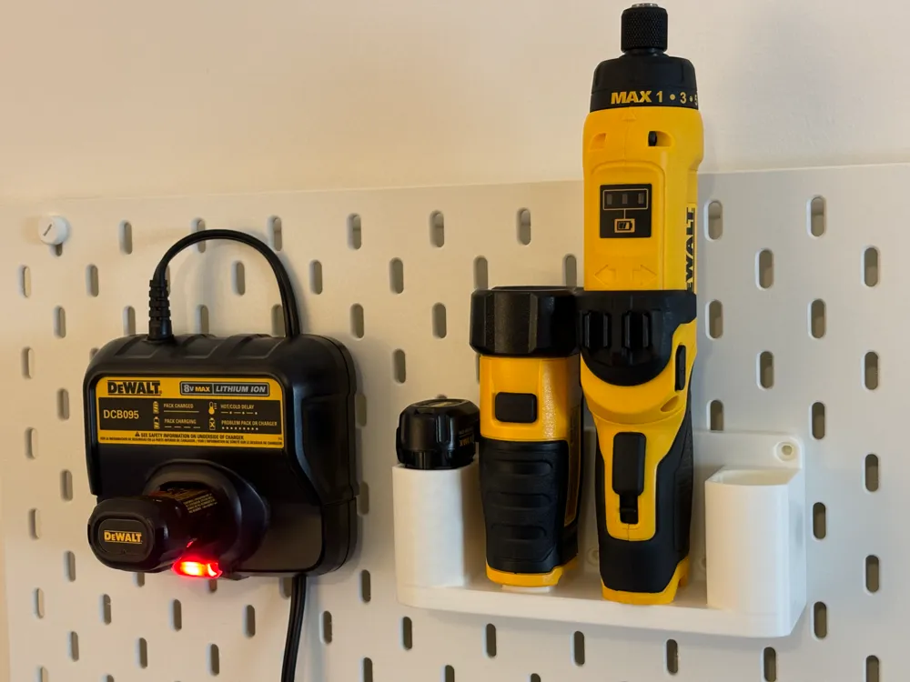 IKEA Skadis DEWALT 8V 2-Tool & 2-Battery Holder Remixed by Inferno3D - MakerWorld
