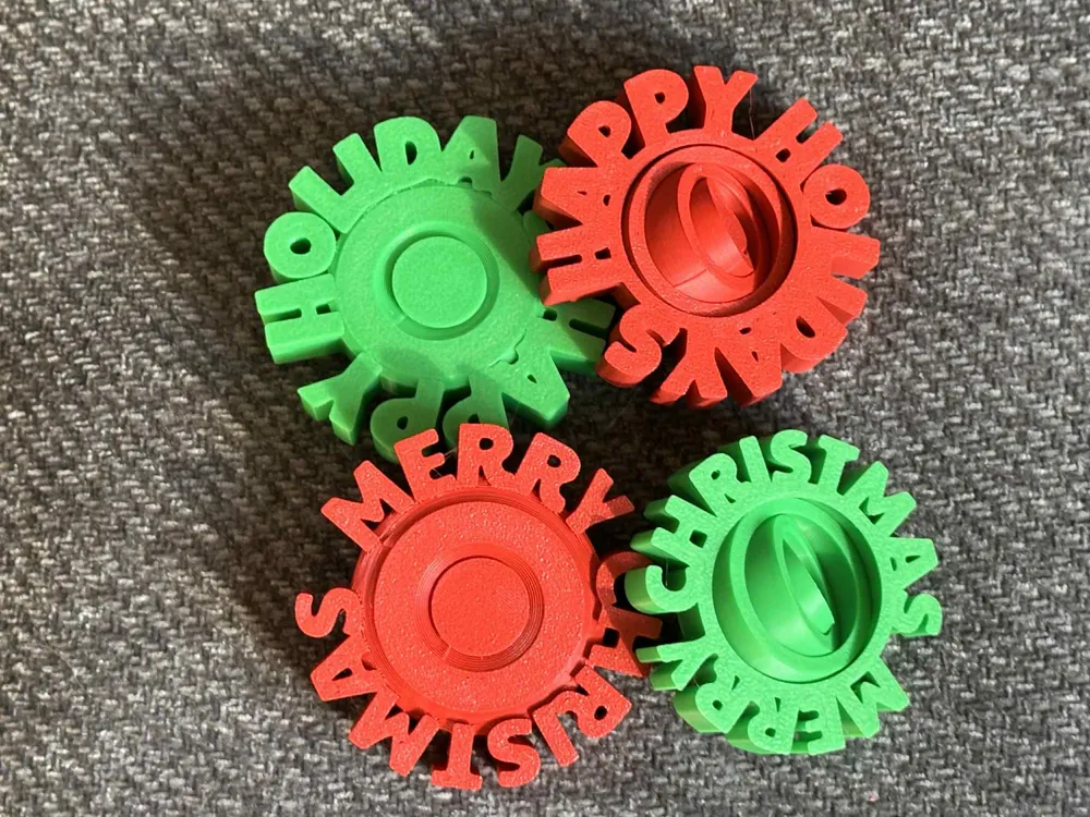 Christmas Fidgets Spinner Circles and Gyro - Free 3D Print Model ...