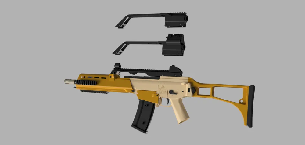 Heckler & Koch G36 battle assault rifle German gun - Free 3D Print ...