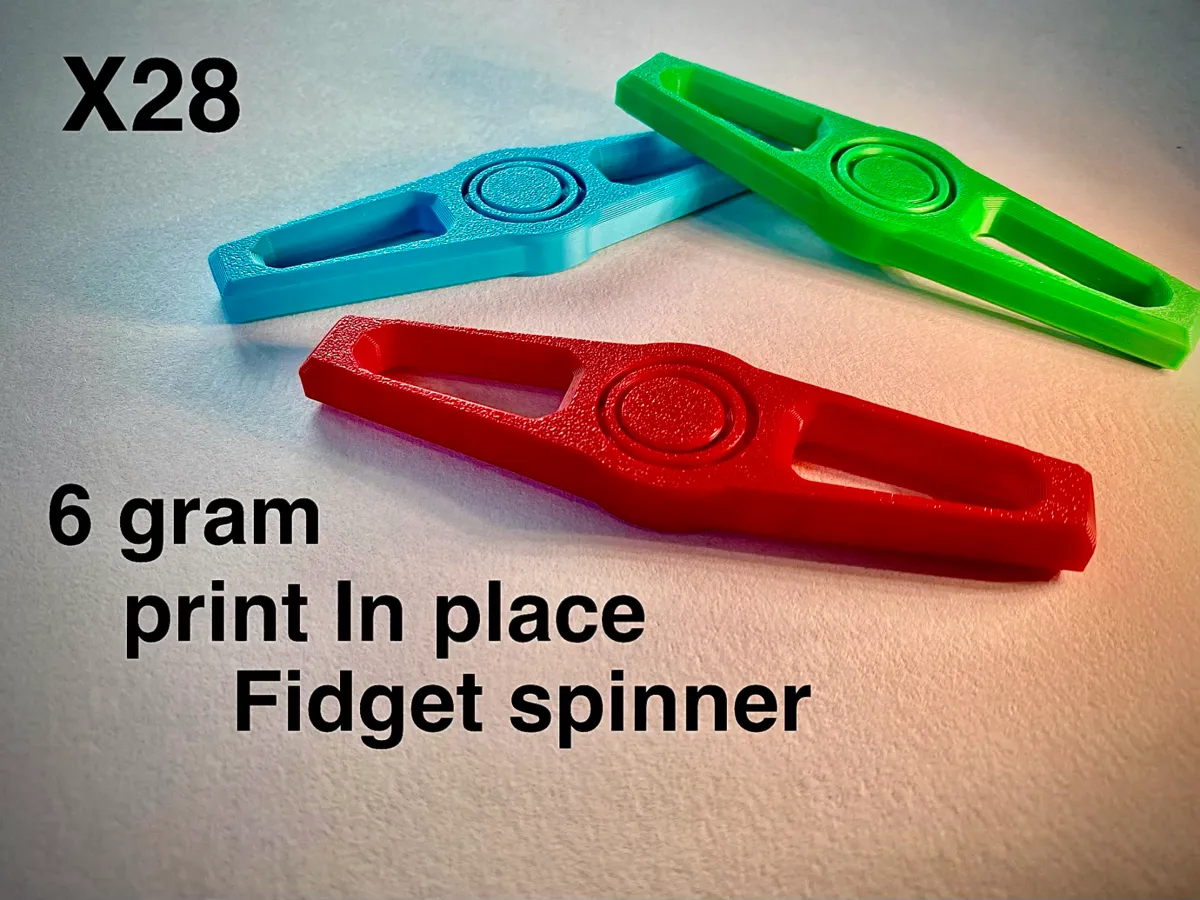 Print in place fidget spinners-no hardware needed - Free 3D Print Model ...
