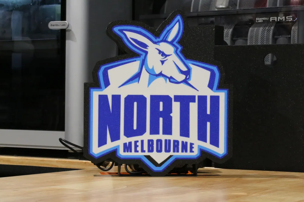 AFL North Melbourne Kangaroos LED Light Box - Free 3D Print Model ...