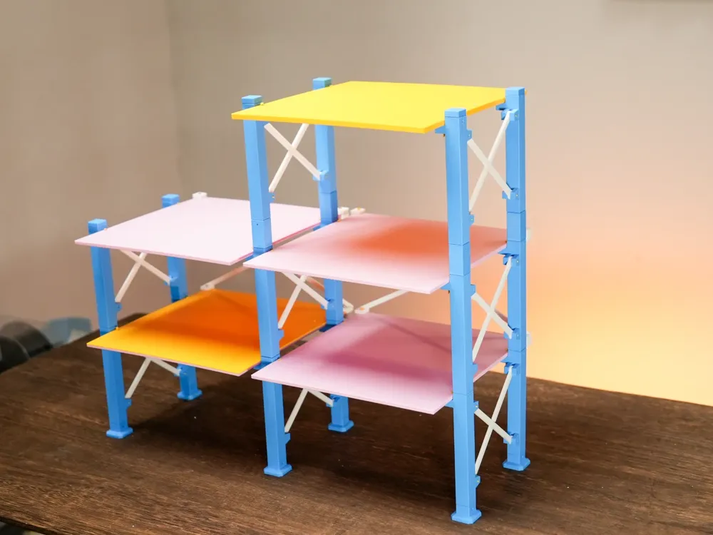 Modular children's shoe rack, infinitely expandable, height-adjustable ...