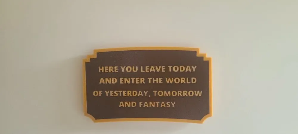 Disney Plaque Door Sign - Free 3D Print Model - MakerWorld