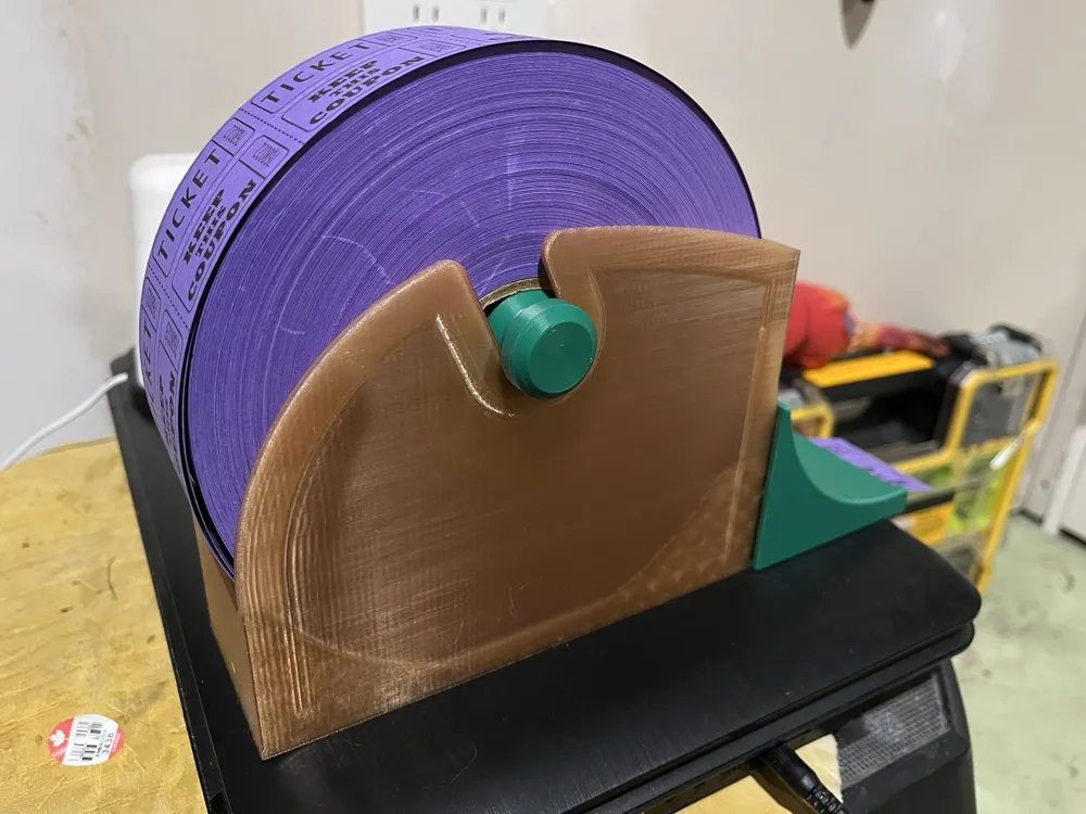 Raffle Ticket Dispenser - Double Wide Roll - Free 3D Print Model ...