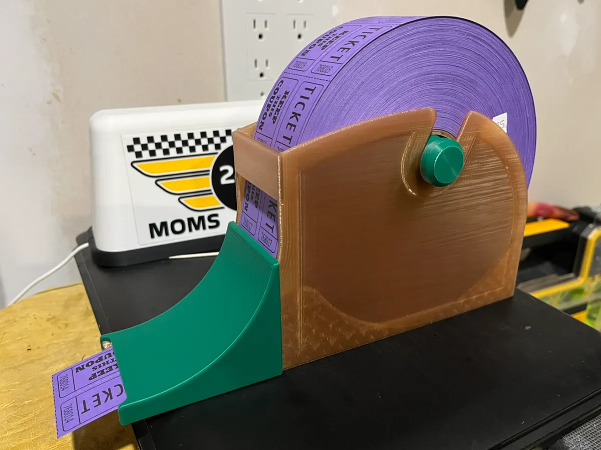 Raffle Ticket Dispenser - Double Wide Roll - Free 3D Print Model ...