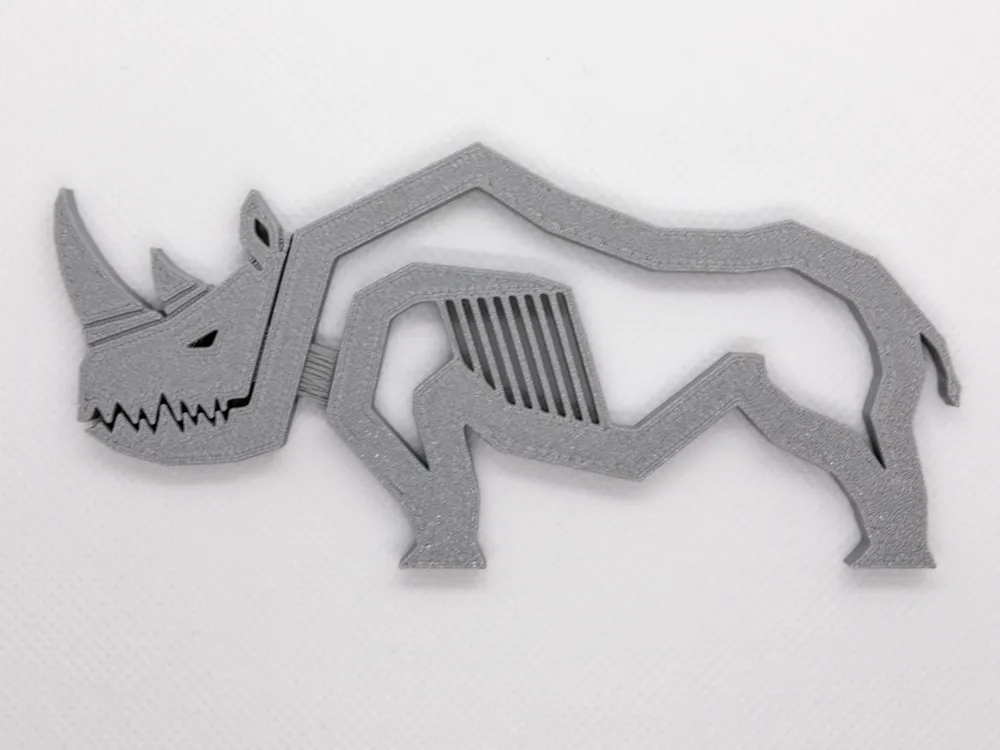 Raging Rhino Clip & Fidget Toy by KDR - MakerWorld