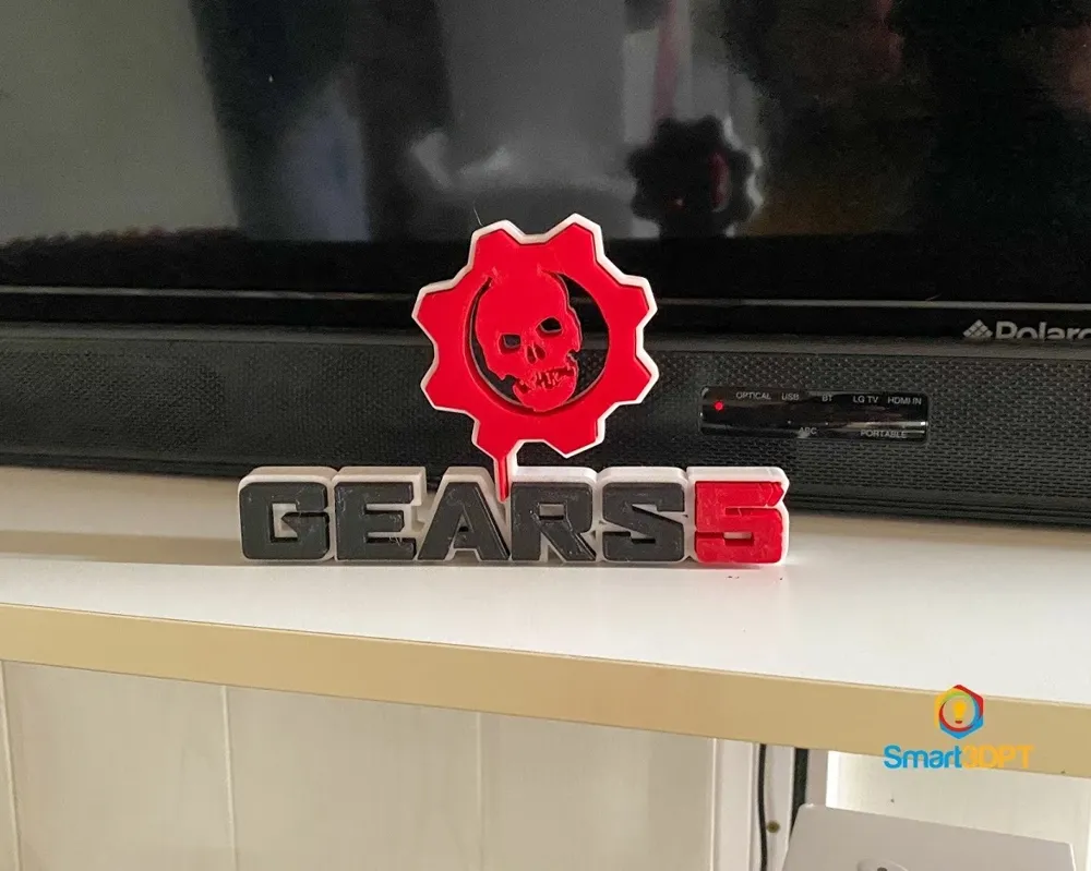 gears 5 logo sign by Smart3d by Gabriel Gomes - MakerWorld