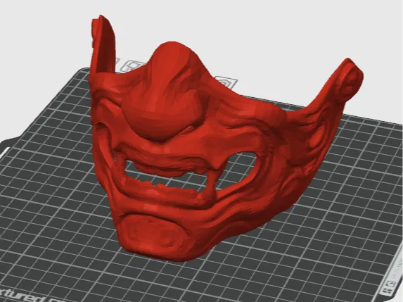 Hannya Oni Half Mask by 3D labs - MakerWorld