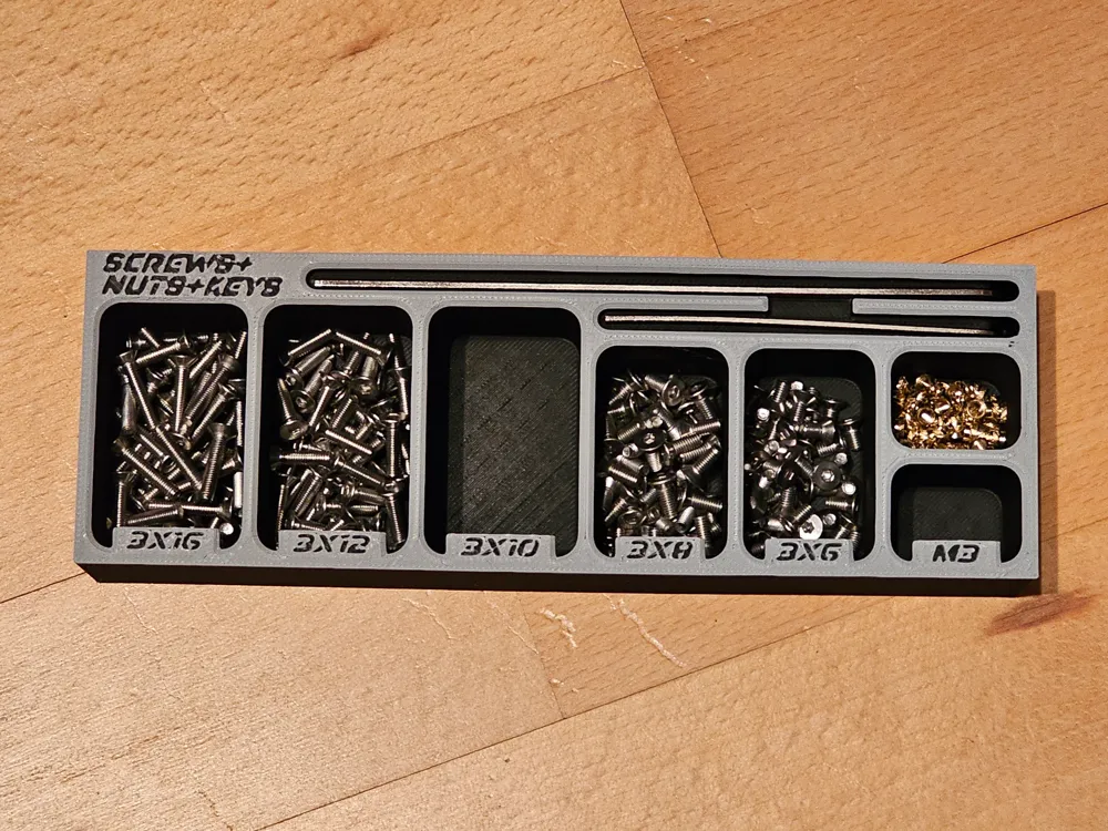 BaBo organizer insert screws nuts keys 6x2 - Free 3D Print Model ...
