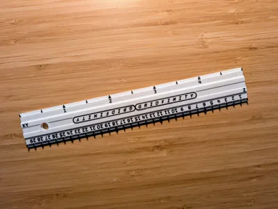 Gridfinity Ruler MKII [5 Unit Length For A1 Mini] by engineering by ...