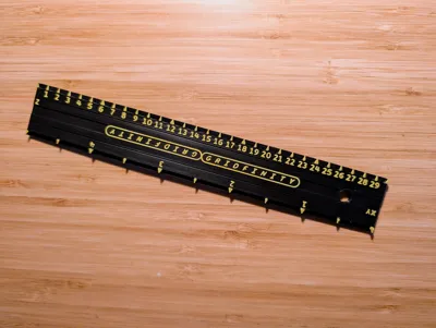 Gridfinity Ruler MKII [5 Unit Length For A1 Mini] by engineering by ...