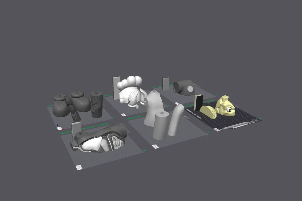 Kaws Flayed Cinza (Partido) - Modelo gratuito para impressão 3D ...