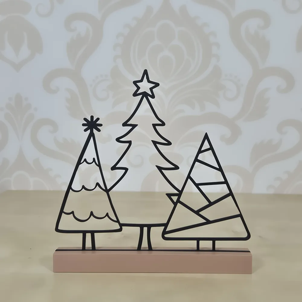 Minimalist 3D Printed Christmas Tree Trio - Free 3D Print Model ...