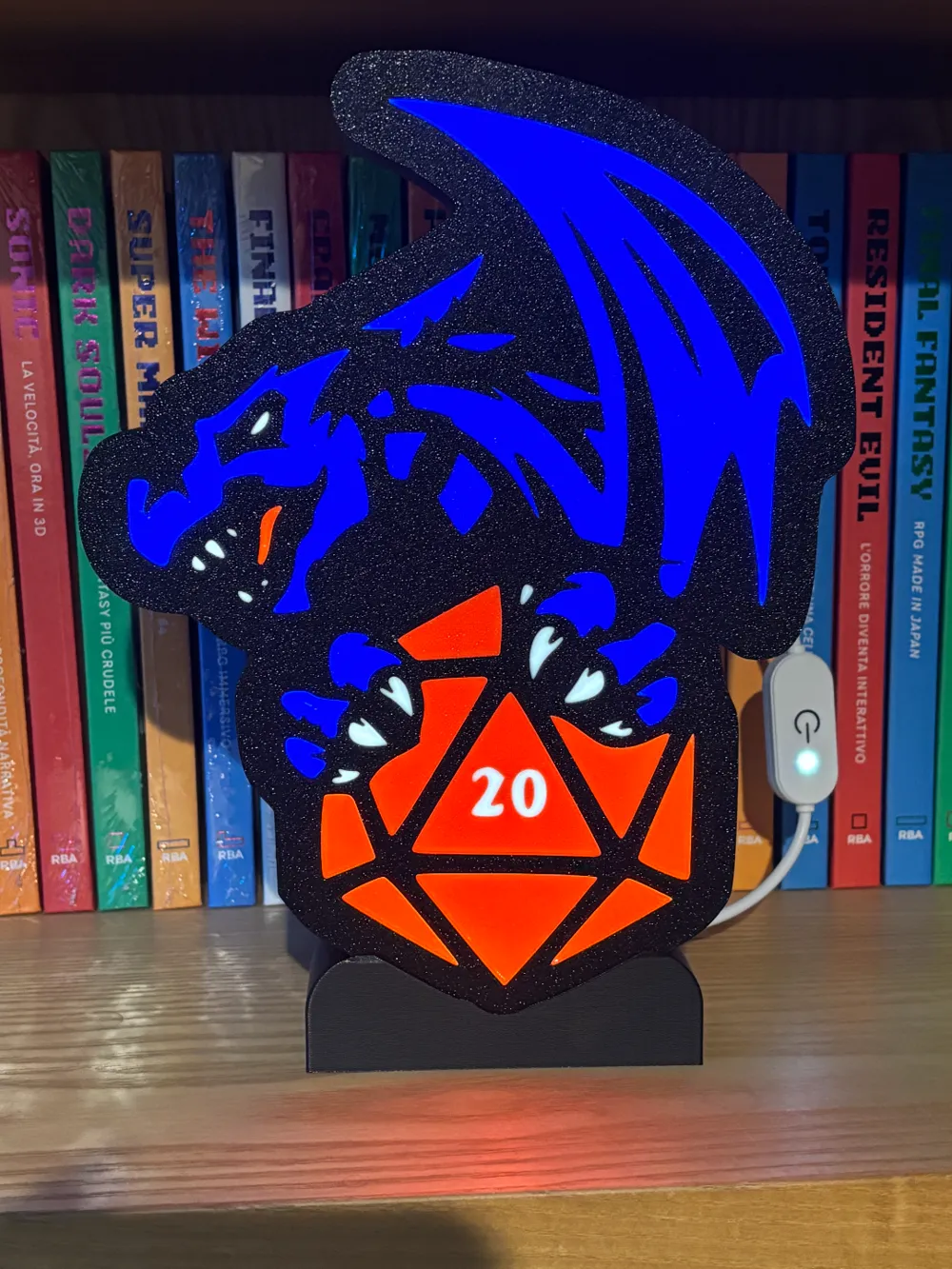 D&D Dragon Rpg D20 Led Box by Art.N.Game - MakerWorld