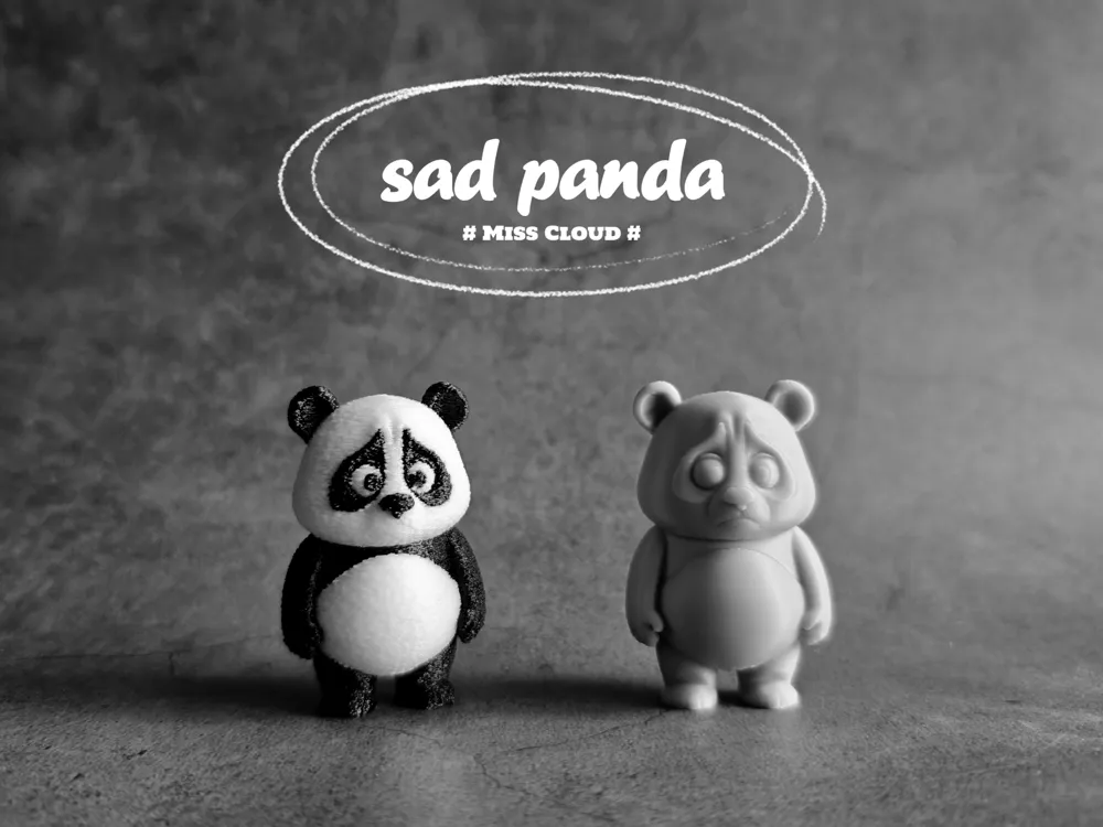 Sad Panda Office Decor (AMS and Single Color Versions) - Free 3D Print ...