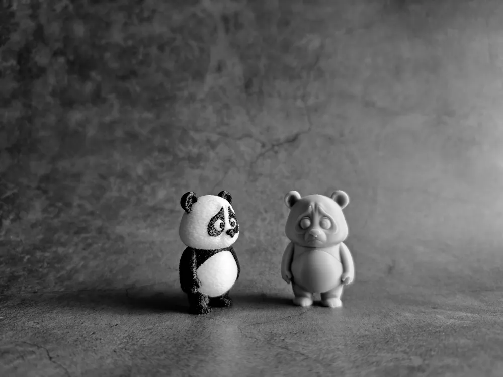Sad Panda Office Decor (AMS and Single Color Versions) - Free 3D Print ...
