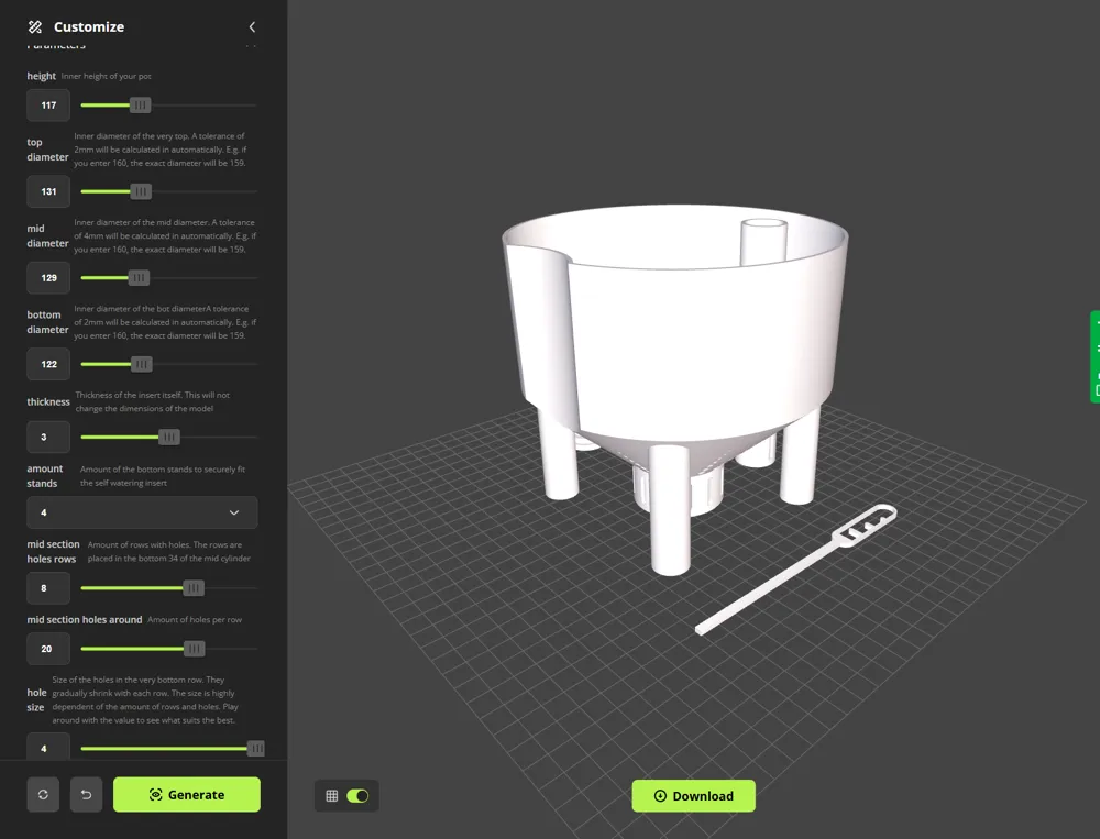 Self watering insert Generator by PrintEmAll MakerWorld: Download Free ...