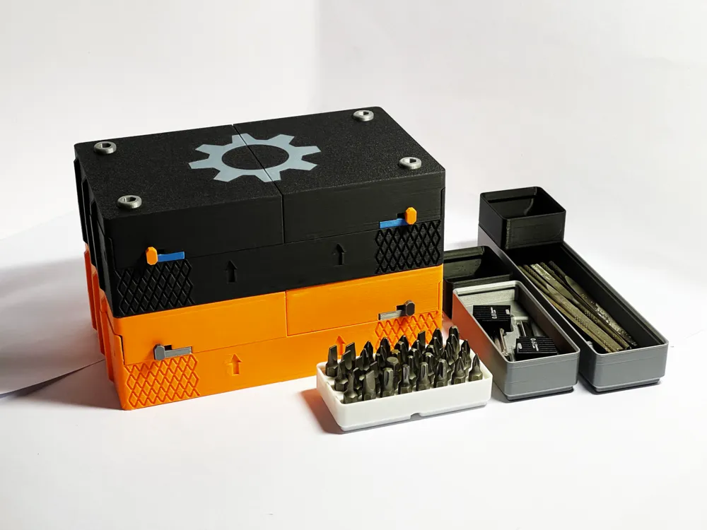 Gridfinity stackable case - magnetic lock by FlorinV MakerWorld ...