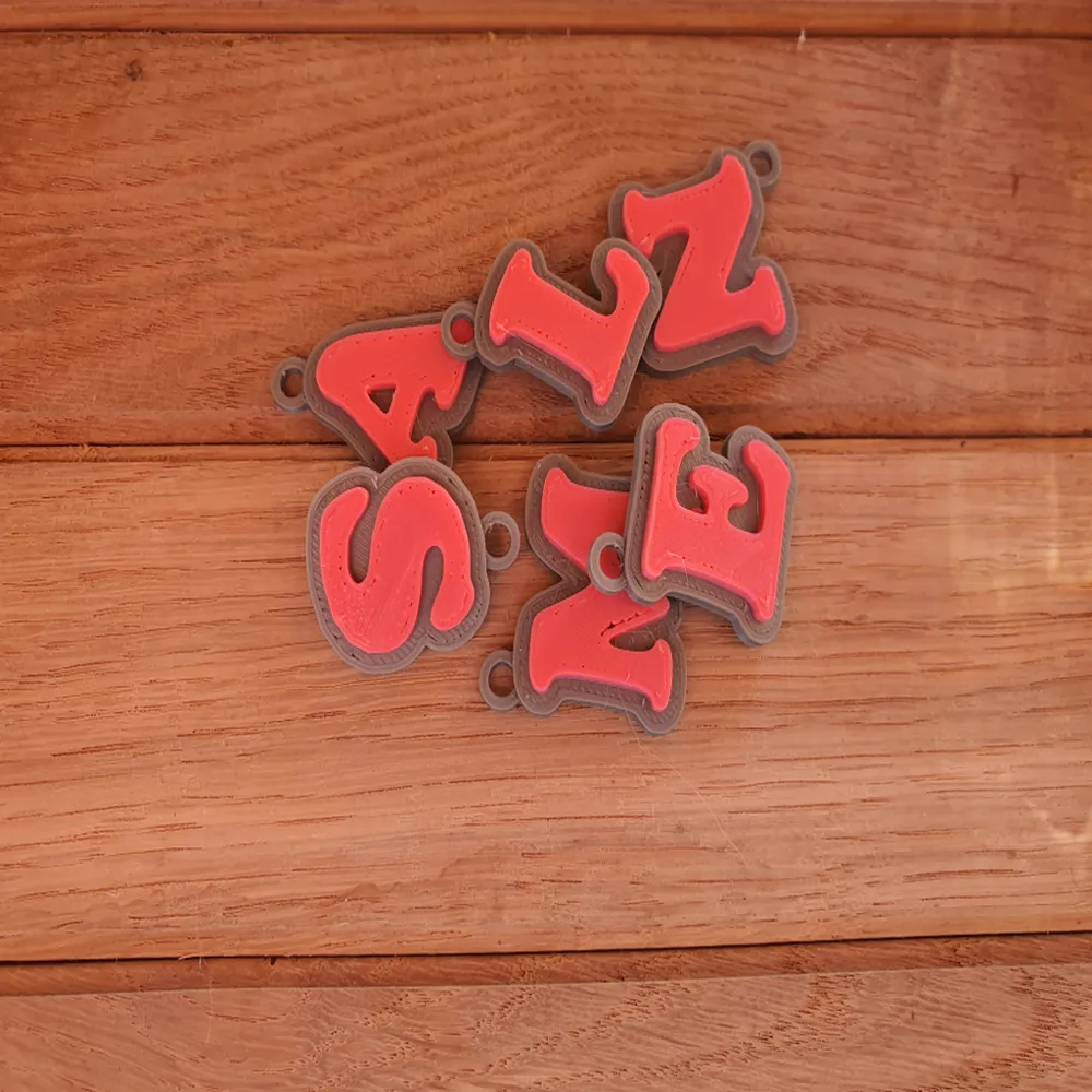 Keychain with Letter by Zeerg MakerWorld: Download Free 3D Models