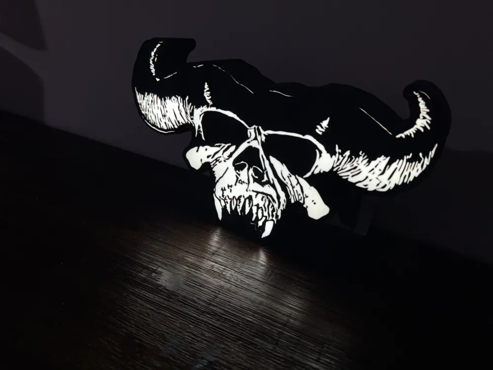 Danzig Skull / Misfits - Light up Sign by vidguideMakerWorld: Download ...