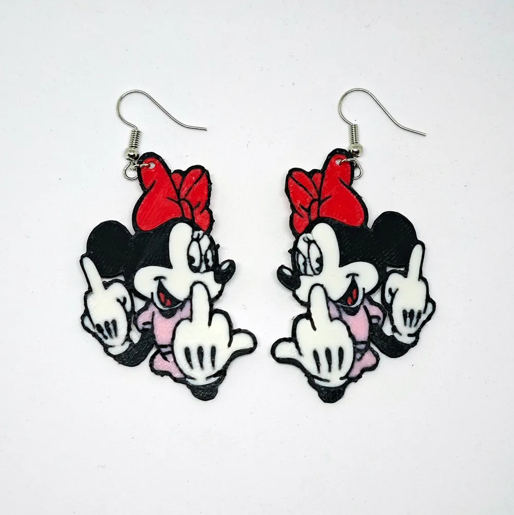 Minnie beeing rude (Middle Finger) by EarRing 3D - MakerWorld