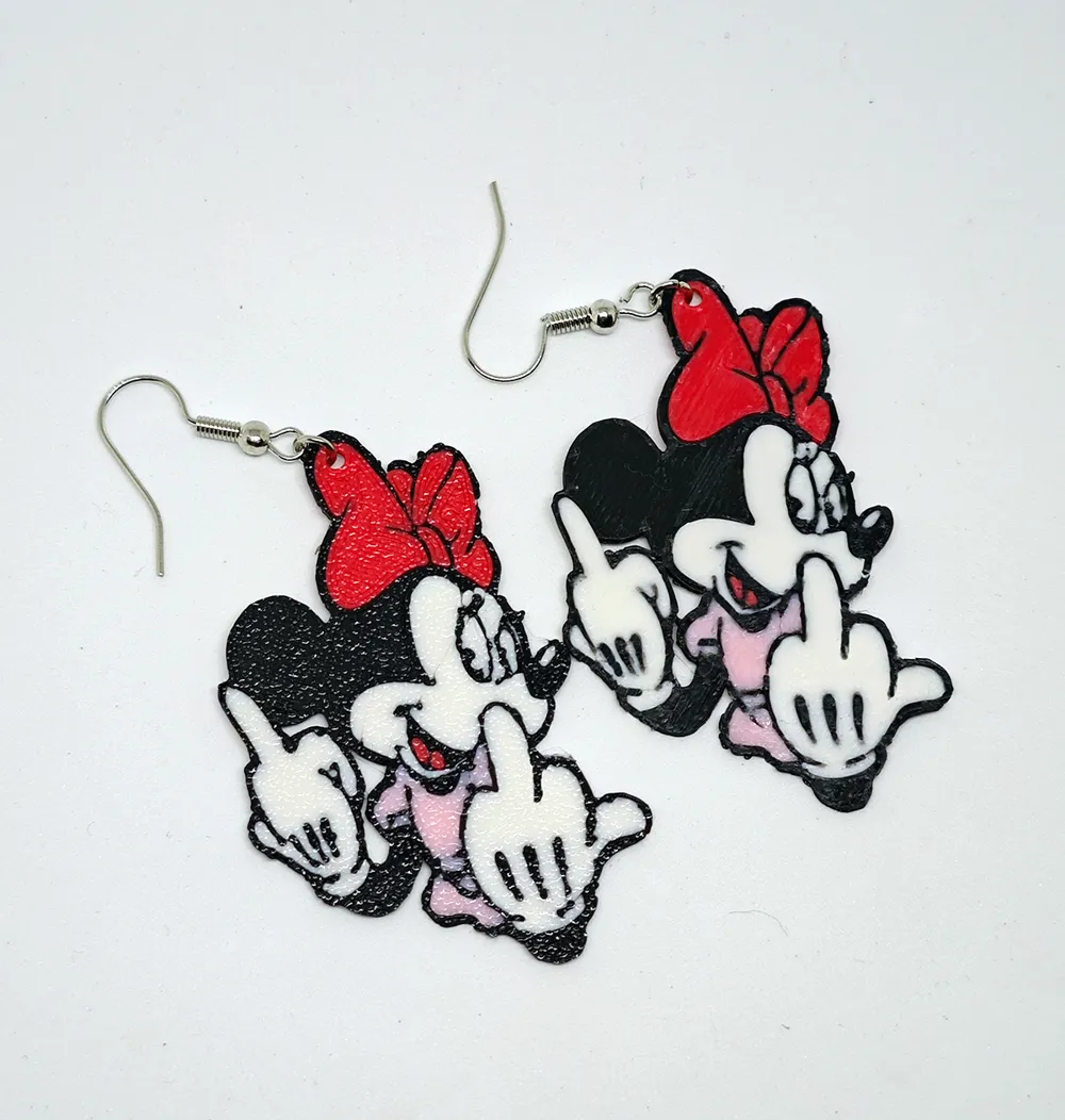 Minnie beeing rude (Middle Finger) by EarRing 3D - MakerWorld