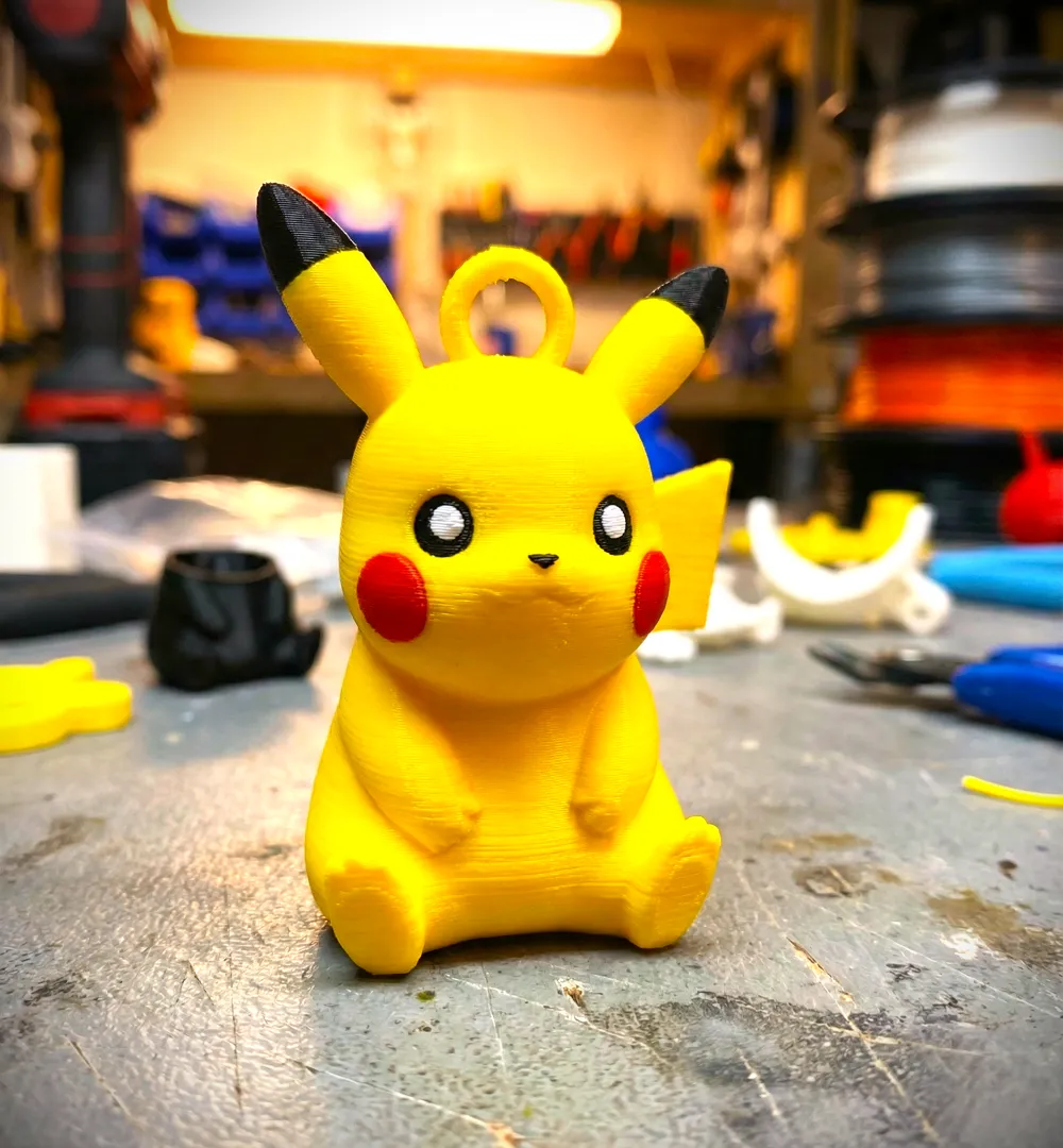 Chibi Pikachu Keychain & Figure - Free 3D Print Model - MakerWorld