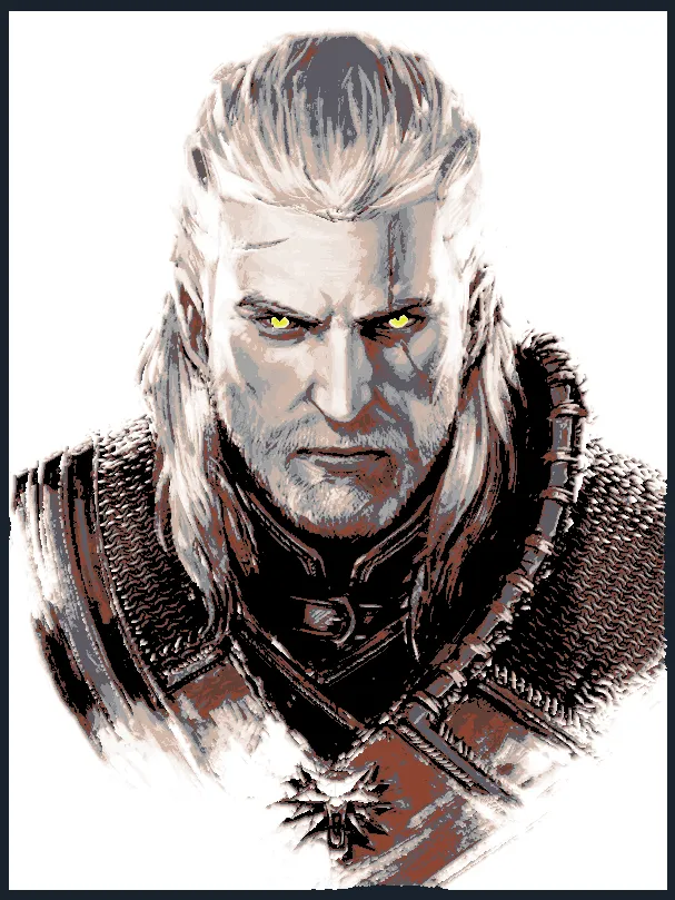 Geralt of Rivia "The Witcher" - Hueforge by BeaN - MakerWorld