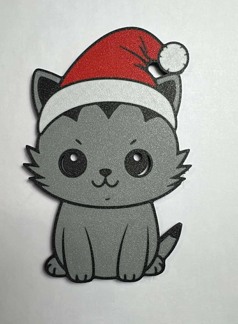 Santa Kitty Christmas Decoration by charlesrose67x - MakerWorld