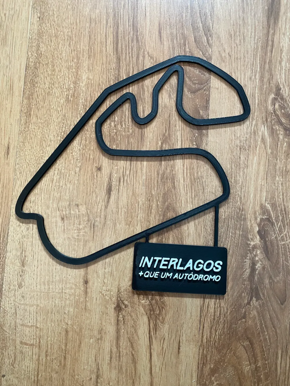 Interlagos Circuit track map with nameplate by Raimonds - MakerWorld