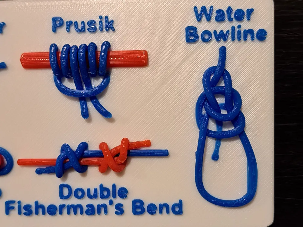 Backpack Rescue Knots Reference Card - Free 3D Print Model - MakerWorld