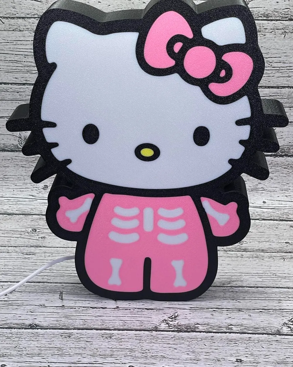 Hello Kitty Skeleton Lightbox by Big F - MakerWorld