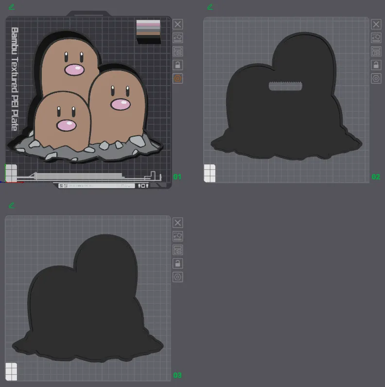 Pokemon - 0051 Dugtrio LED Lamp by BeeTee 3D - MakerWorld