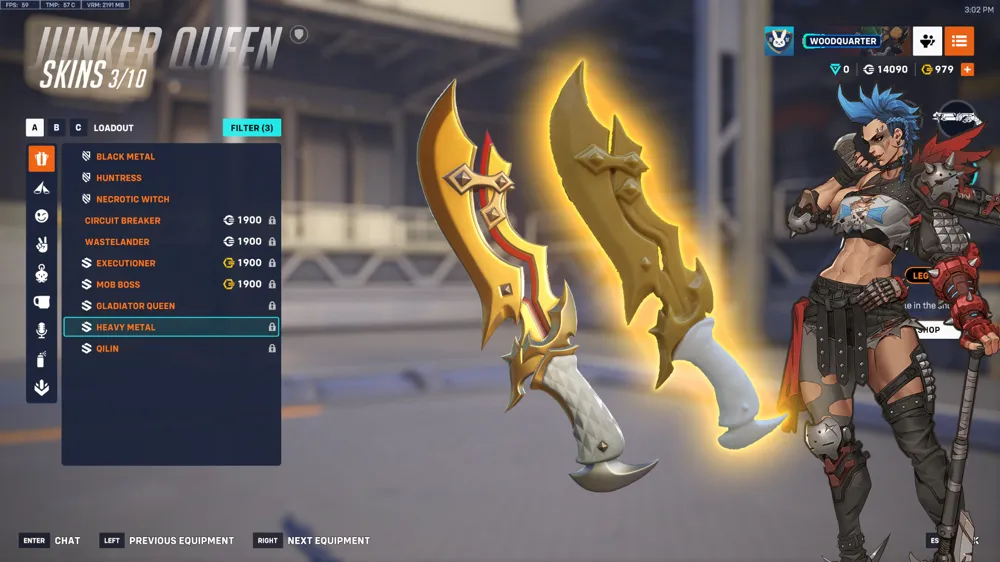 Dagger Junker Queen Heavymetal Skin (Overwatch) by WoodquarterLabs - MakerWorld