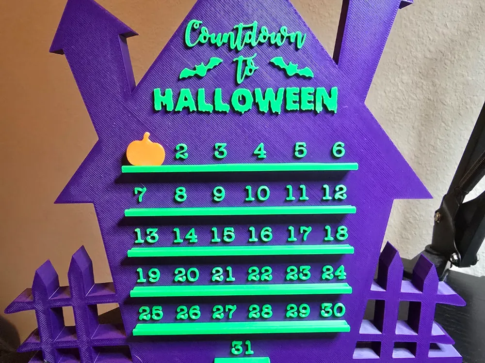 Halloween Countdown Board by Aprilk6366 MakerWorld: Download Free 3D Models