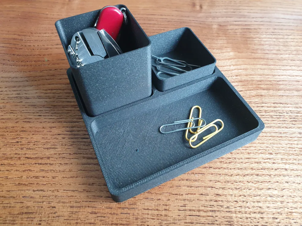Small desk organizer shallow tray with inserts - Free 3D Print Model ...
