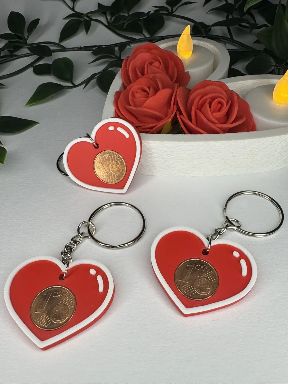 Glücksanhänger 1 Cent Münze Herz Silvester – Kostenloses 3D-Druckmodell ...