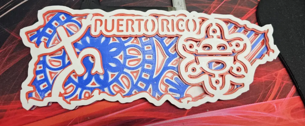 Puerto Rico mandala by Oskeno MakerWorld: Download Free 3D Models