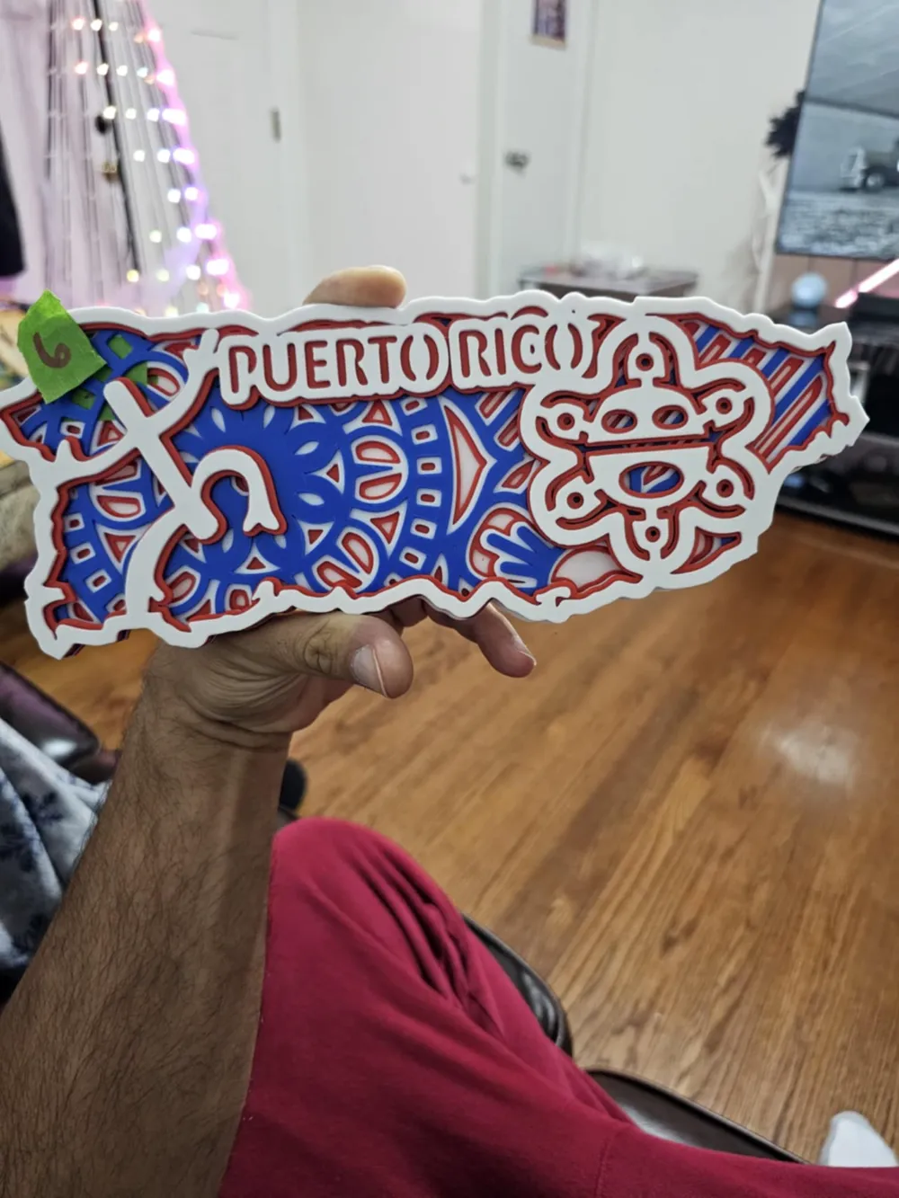 Puerto Rico mandala by Oskeno MakerWorld: Download Free 3D Models