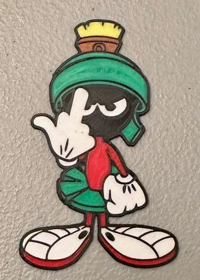 Multicolor Marvin the Martian Magnet by wotfan - MakerWorld