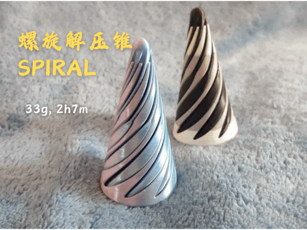 Spiral Fidget Cone • Penetrating Rotating Toy | Spin it, visual and ...
