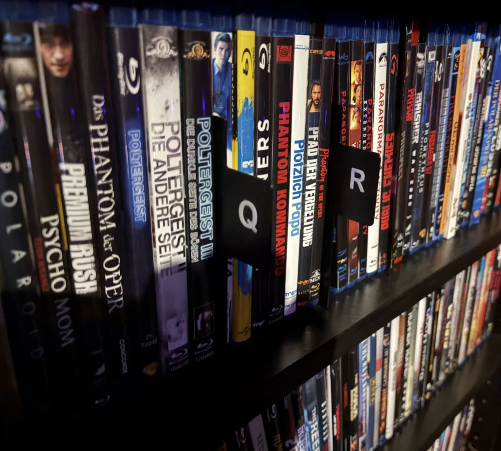 Blu-Ray/DVD Organizer Letter Dividers A-Z by Pennywise - MakerWorld