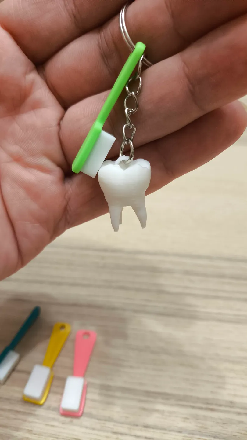Toothbrush keychain - Free 3D Print Model - MakerWorld