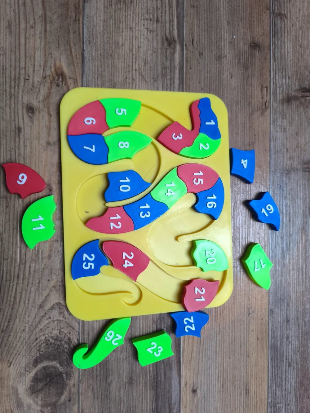 Snake puzzle with numbers Remixed by Mad JohnMakerWorld: Download Free ...