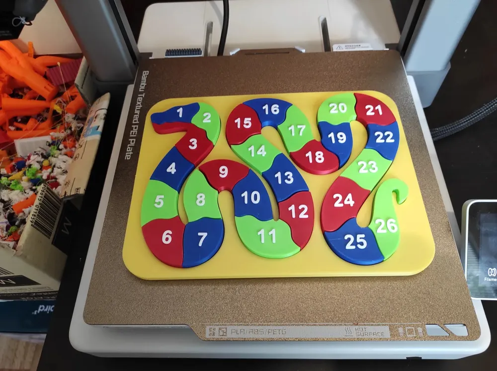 Snake puzzle with numbers Remixed by Mad JohnMakerWorld: Download Free ...