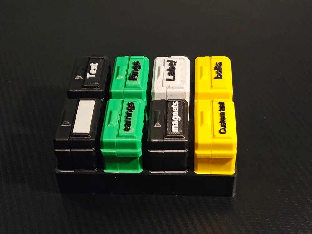 Stylish Small Parts Box with 3D printed labels by Vostok Labs ...