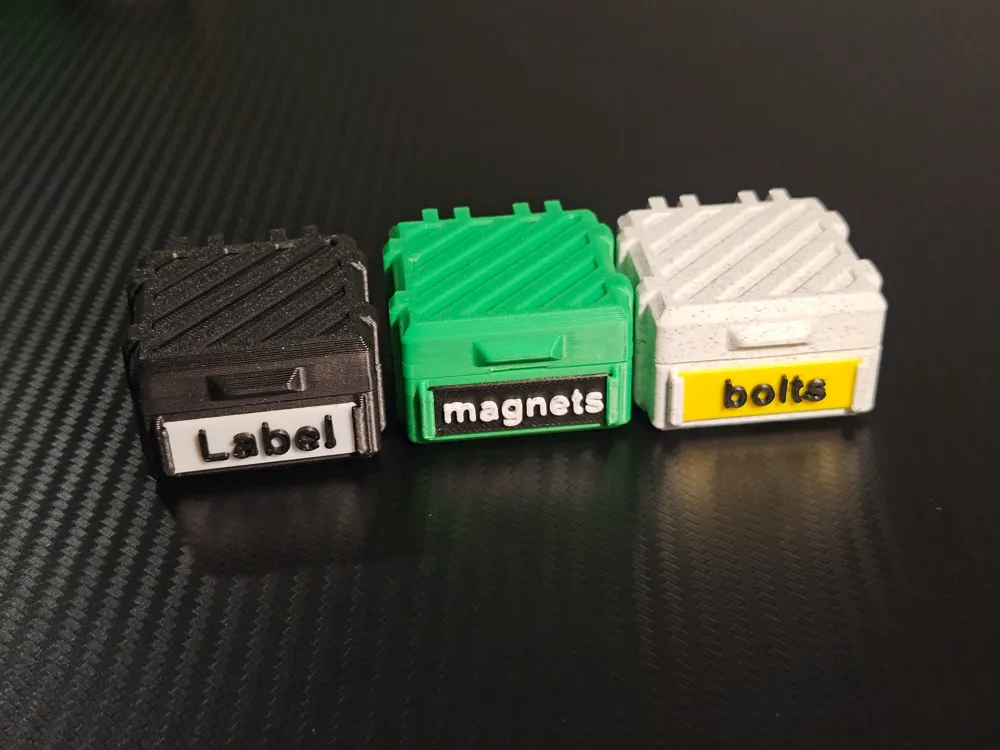 Stylish Small Parts Box with 3D printed labels by Vostok Labs ...