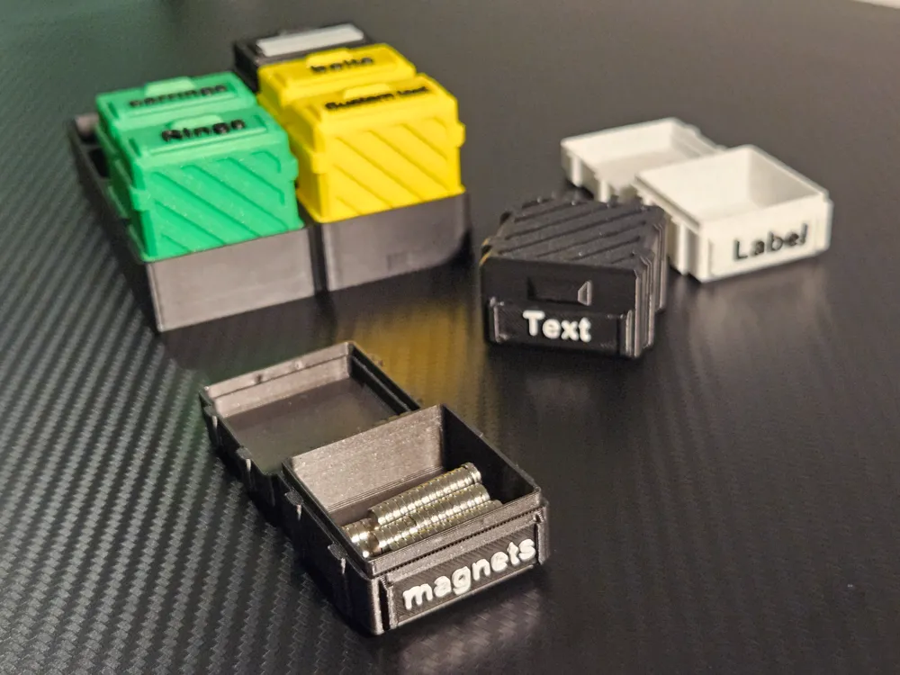 Stylish Small Parts Box with 3D printed labels by Vostok Labs ...