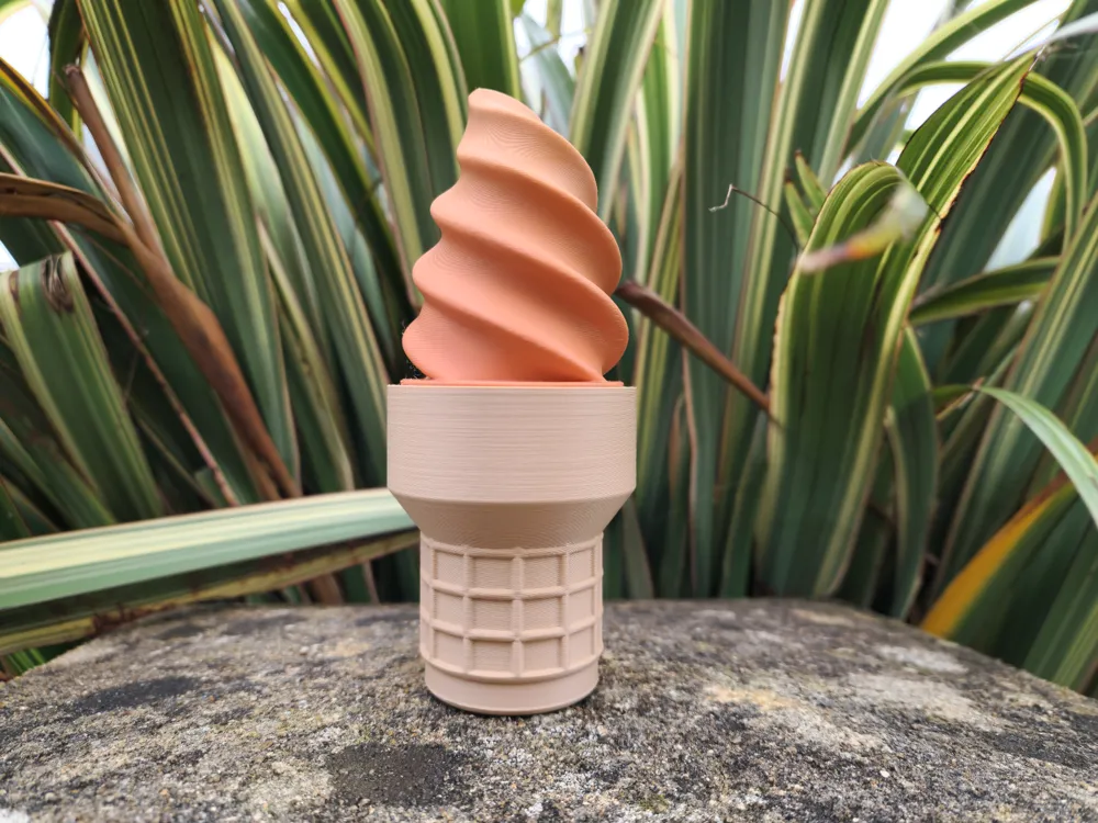 Swirly Ice Cream Cone Container by 3DomSculpts - MakerWorld